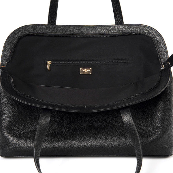 CARBOTTI Dollaro Italian Leather Shoulder Handbag Alice 2606- Black ...